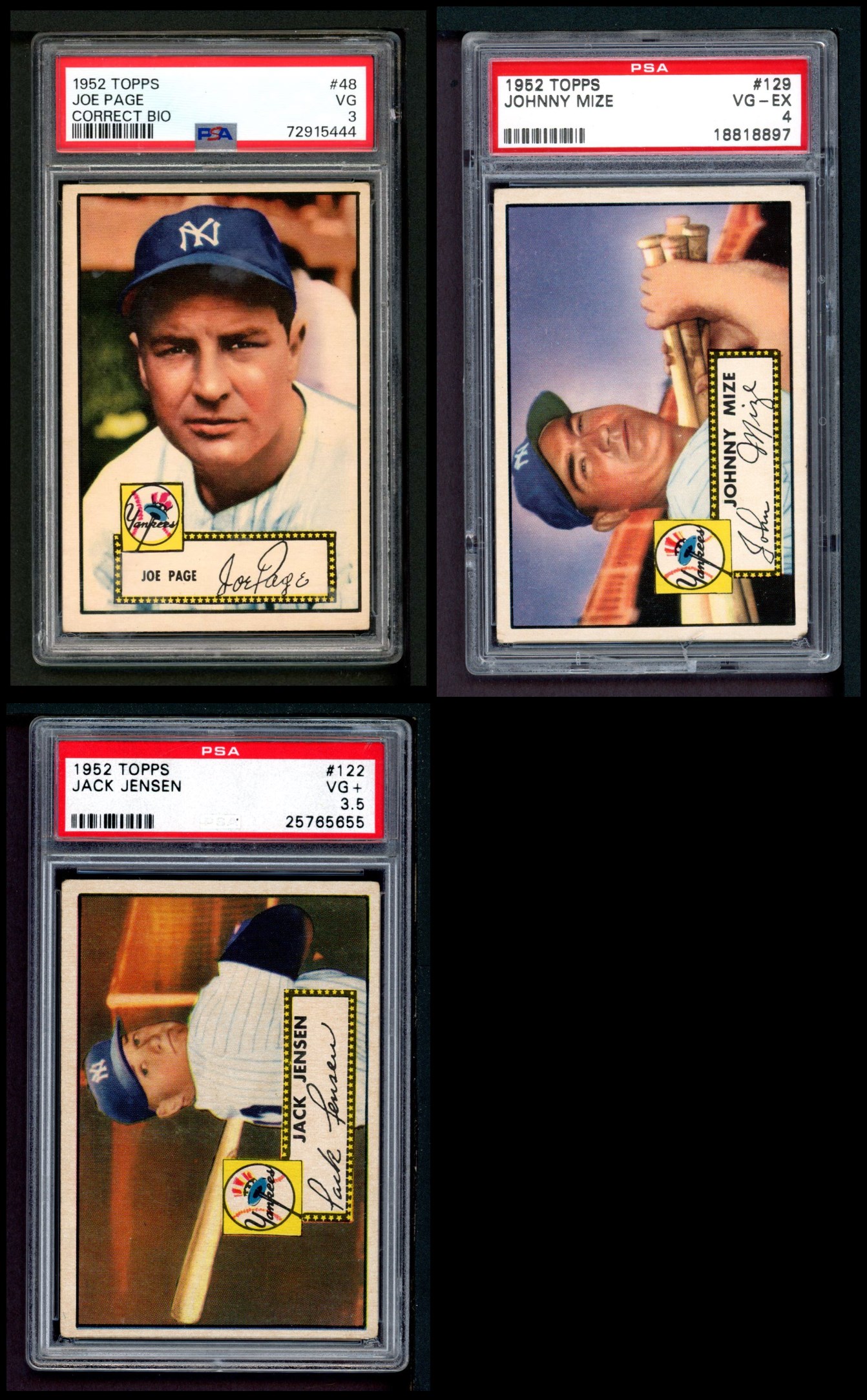 1952 Topps New York Yankees Low Number Team Set 2 - GOOD 2949470 (20 / ...