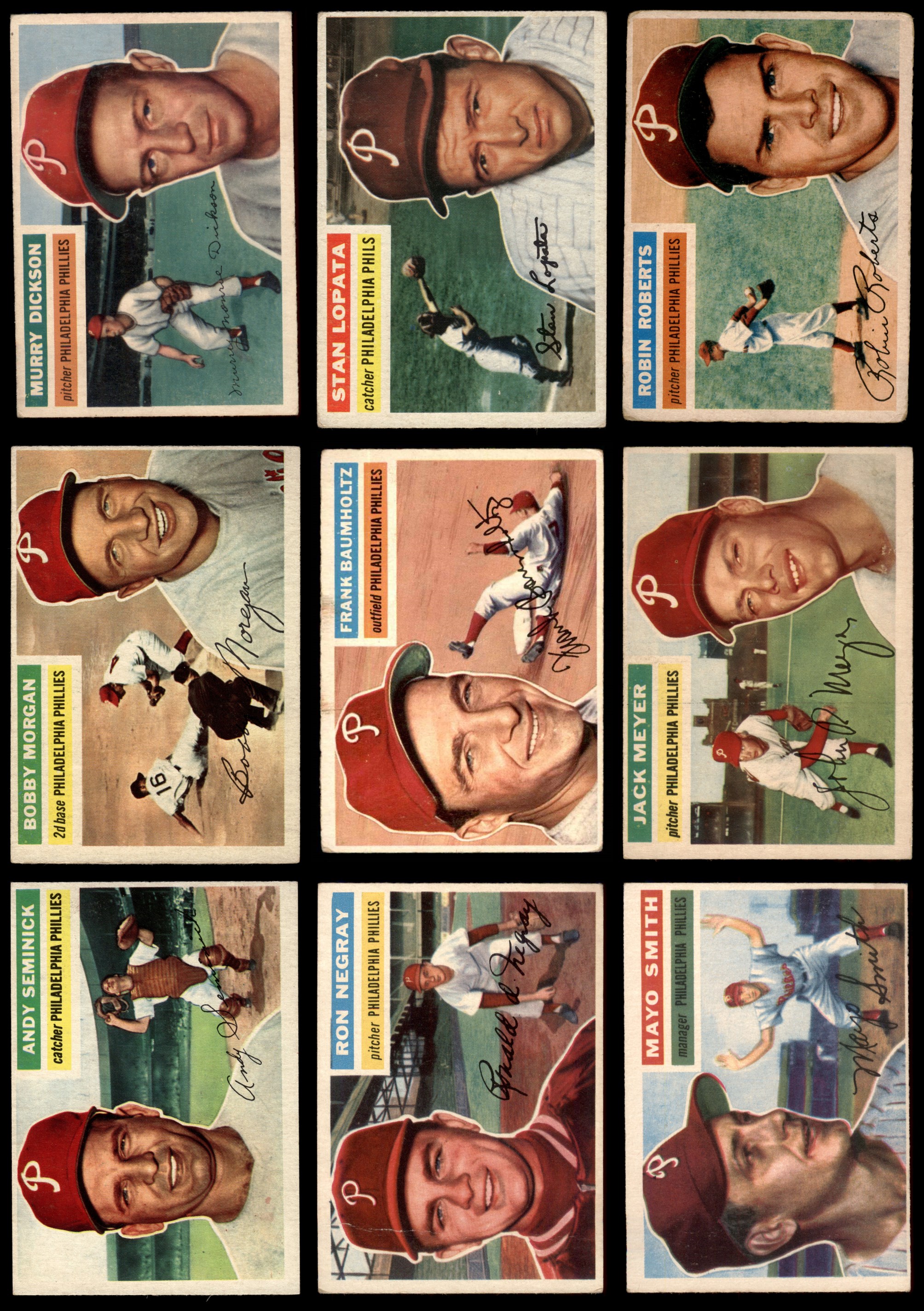1956 Topps Philadelphia Phillies Near Team Set 3 - VG (20 / 21 cards ...