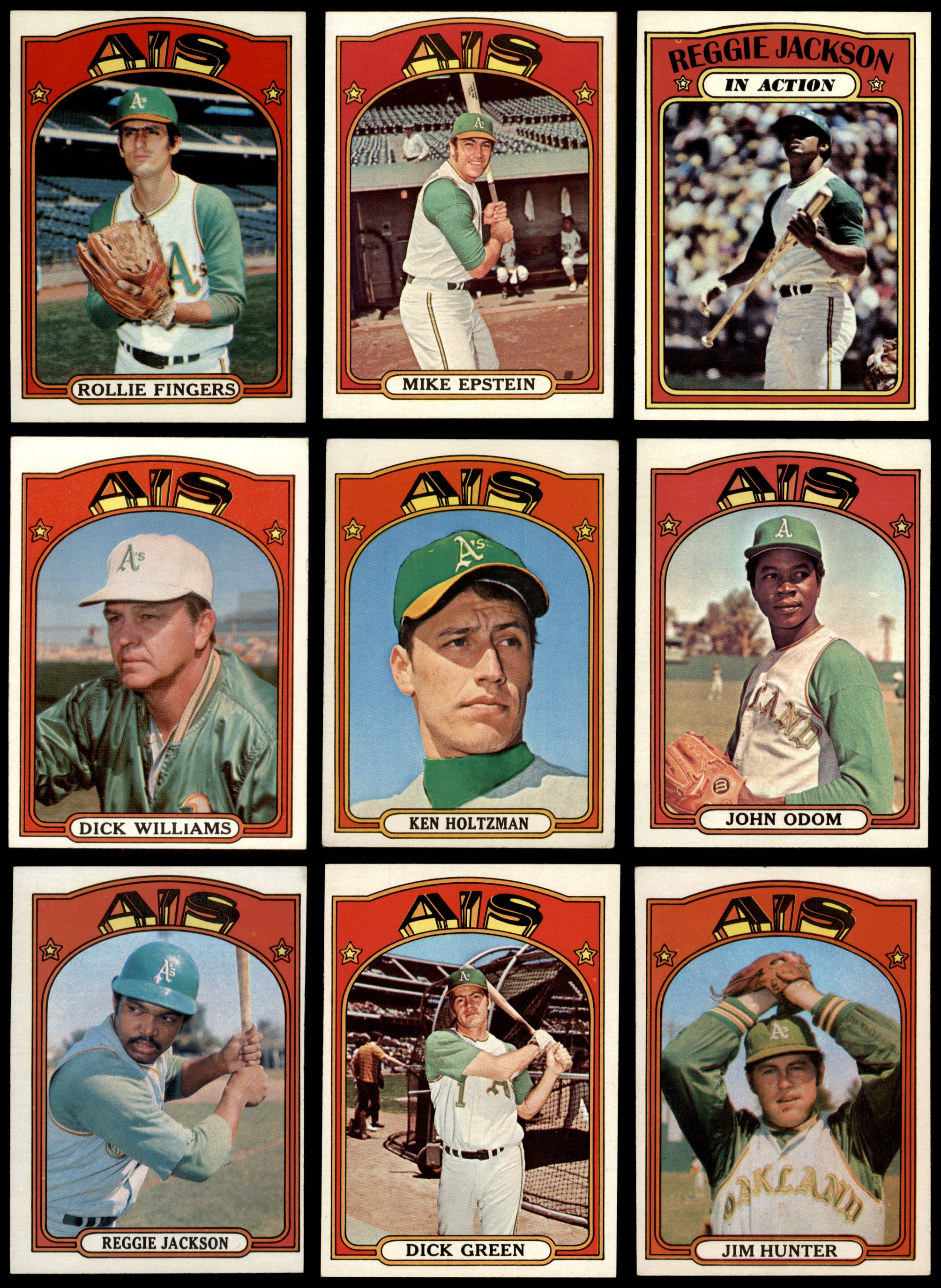 1972 Topps Athletics Team Set 1972 World Series Champs! 6 - EX/MT ...