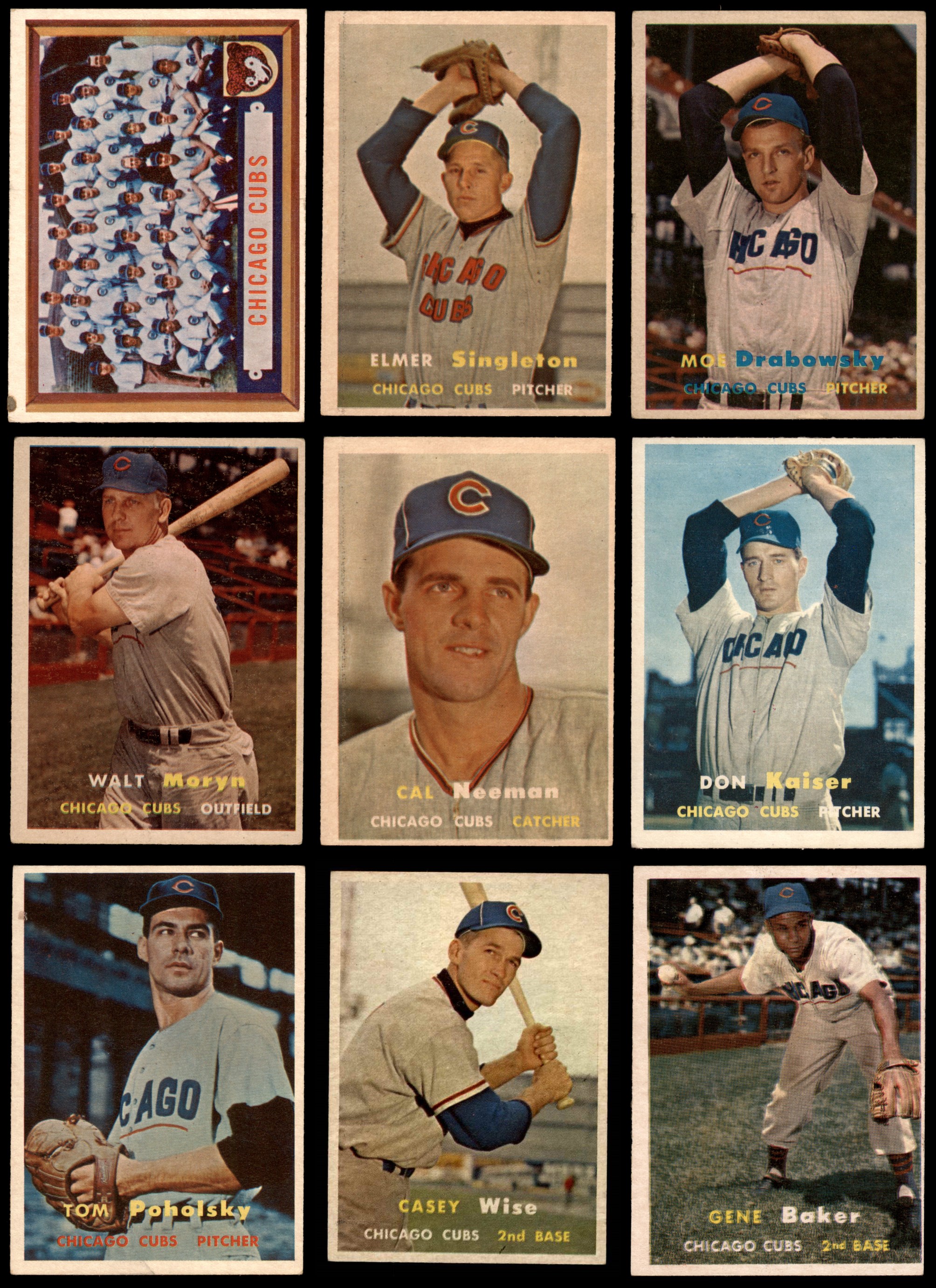 1957 Topps Chicago Cubs Near Team Set 3.5 - VG+ (19 / 20 cards) | eBay