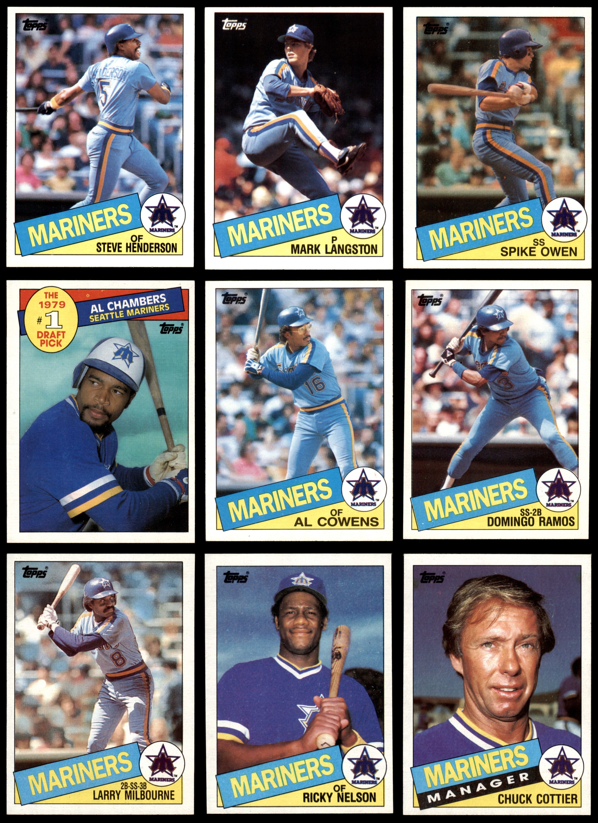 1985 Topps Seattle Mariners Team Set 7.5 - NM+ | eBay