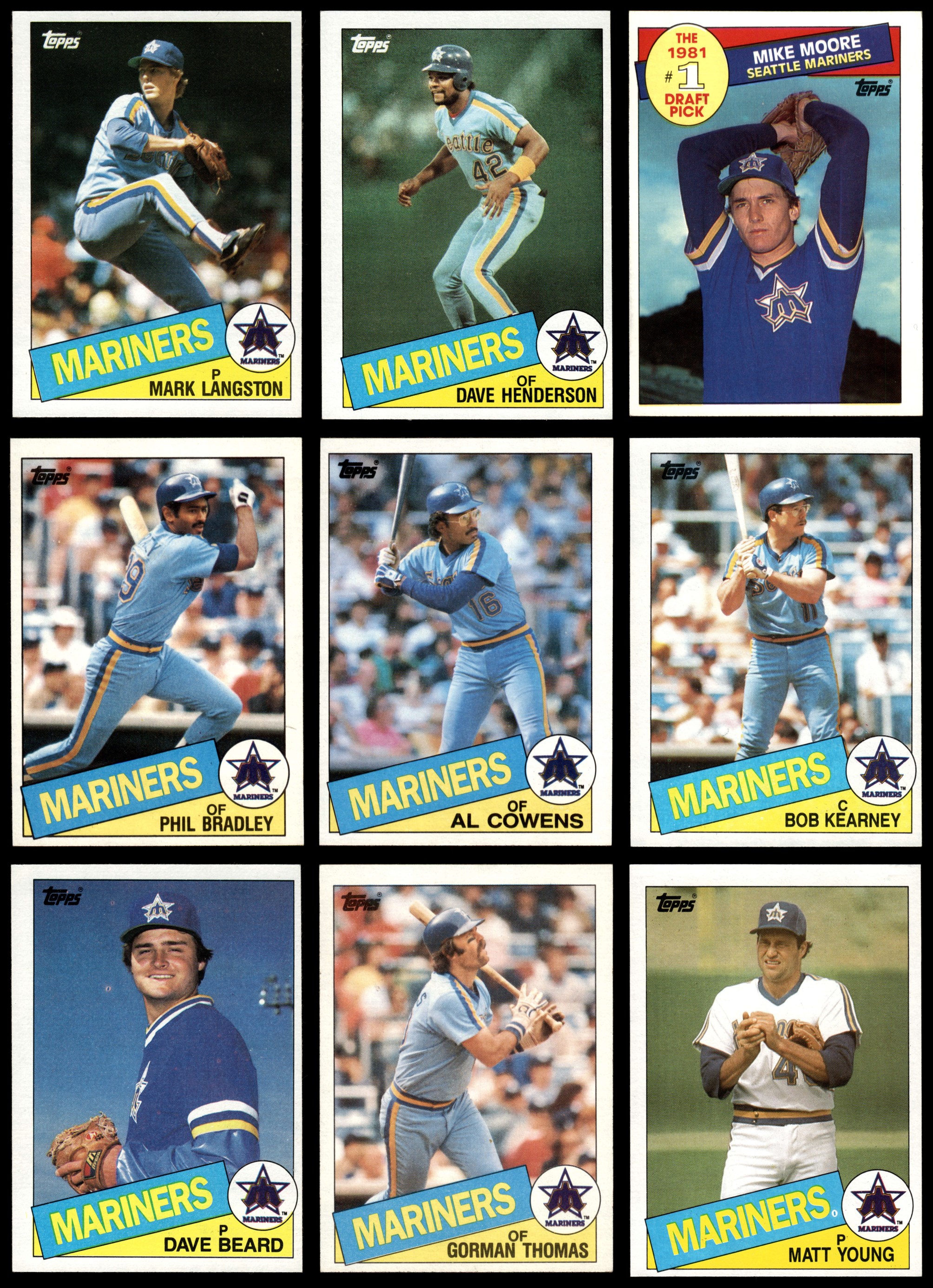 1985 Topps Seattle Mariners Team Set 6.5 - EX/MT+ | eBay