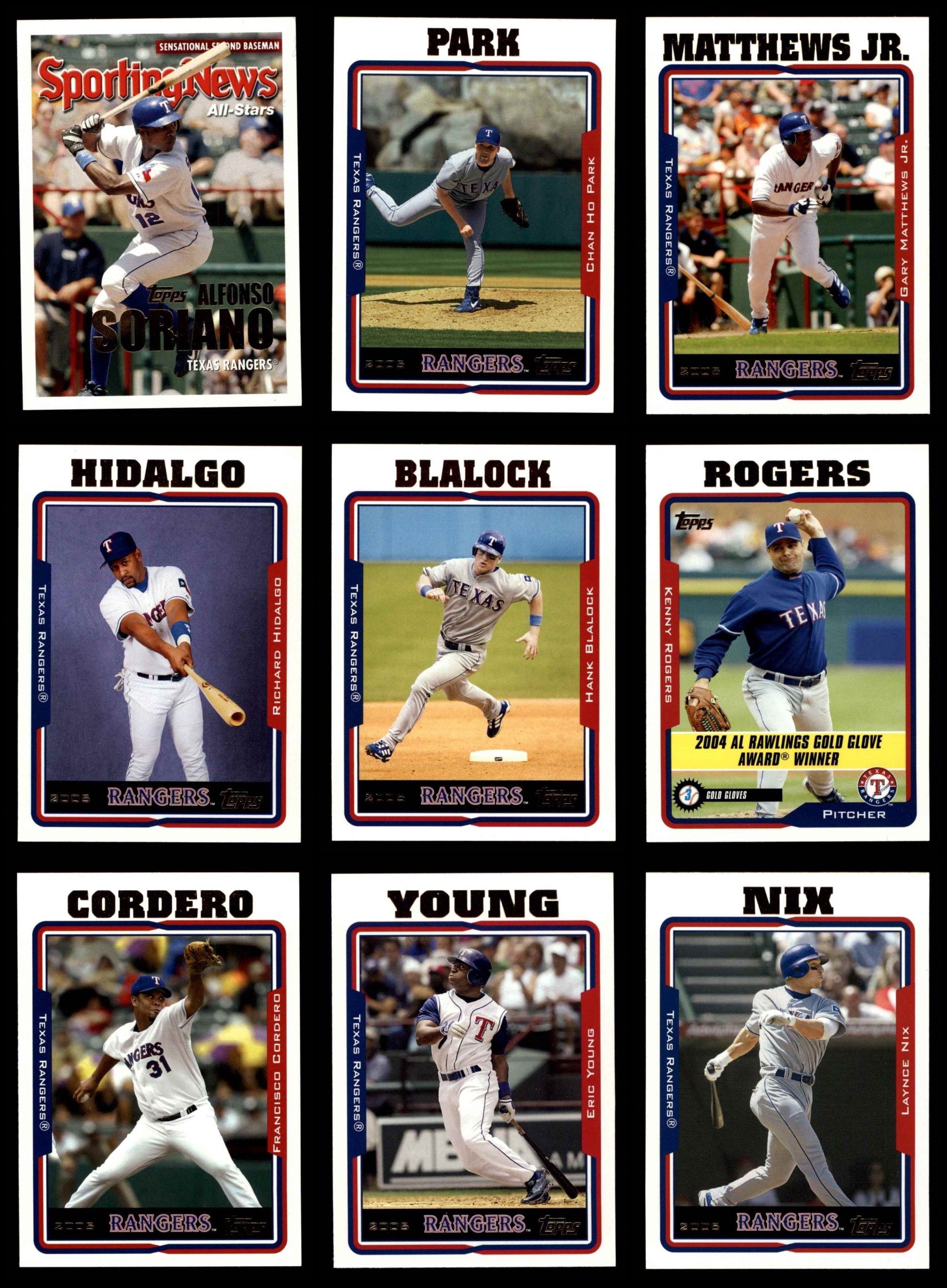 2005 Topps Texas Rangers Almost Complete Team Set 8 - NM/MT (19 / 22 ...