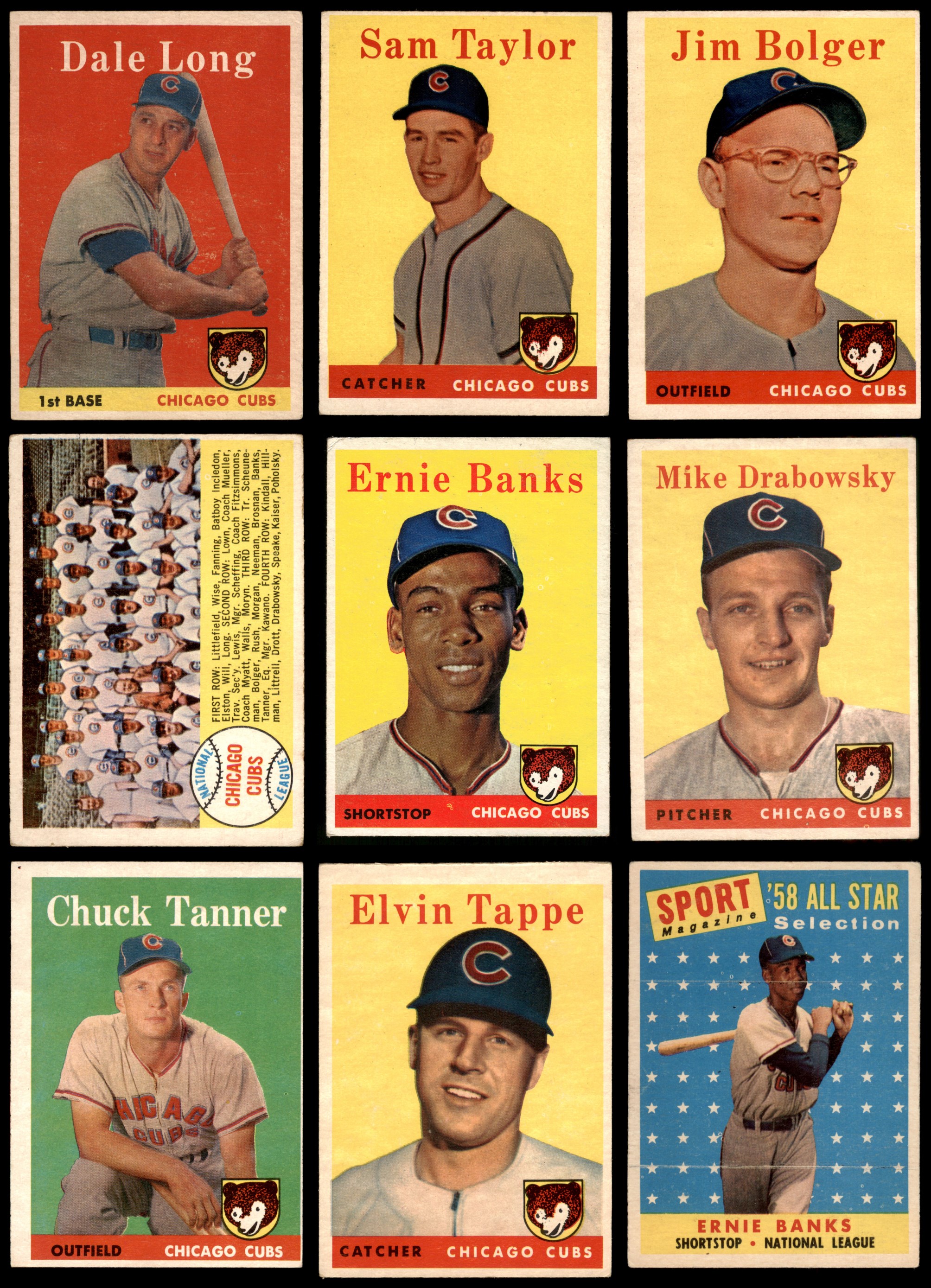 1958 Topps Chicago Cubs Team Set 3.5 - VG+ 6867456 | eBay