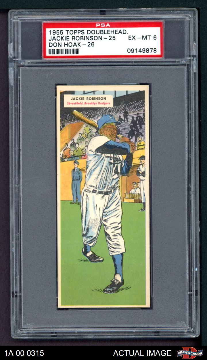 1955 Topps DoubleHeader #25 / 26 - Jackie Robinson / Don Hoak