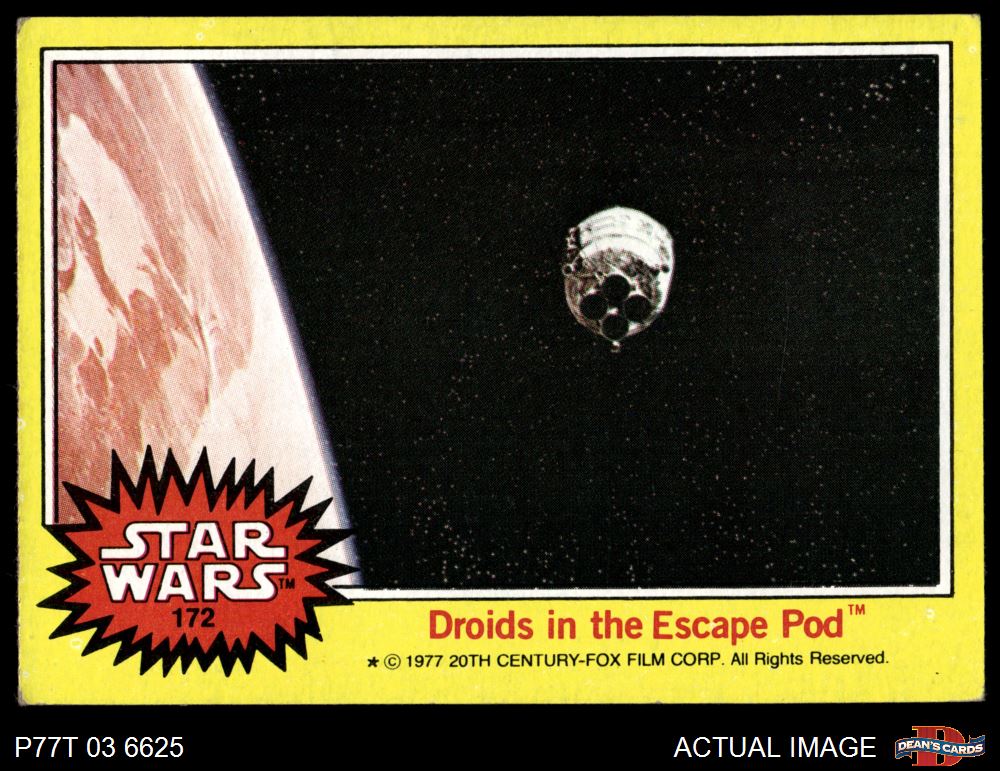 1977 Topps Star Wars #172 Droids in the escape pod 4 - VG/EX