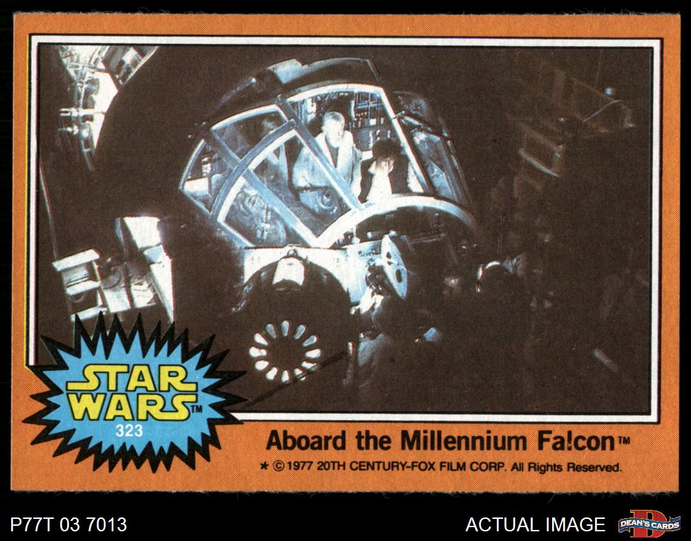 1977 Topps Star Wars #323 Aboard the Millenium Falcon 7 - NM